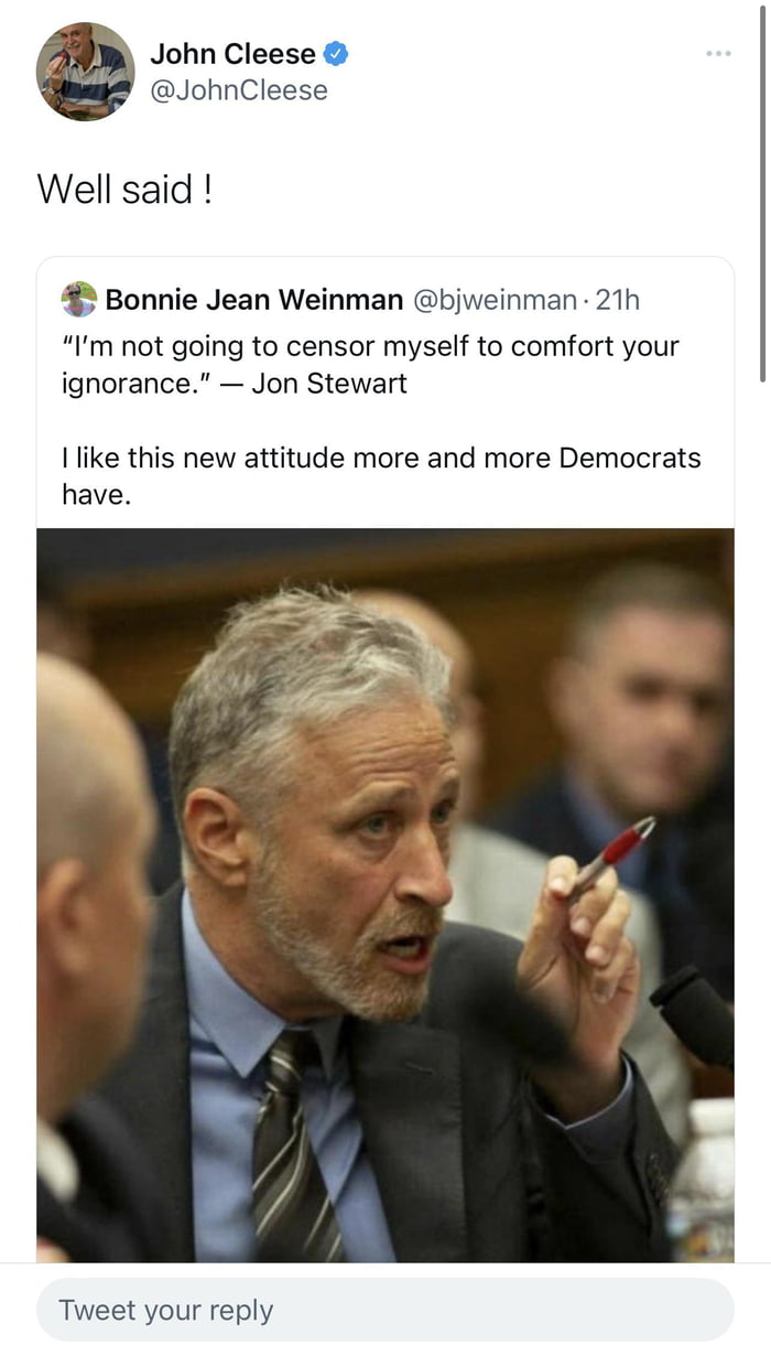 John Cleese is fed up, and he played the Black Knight! - 9GAG