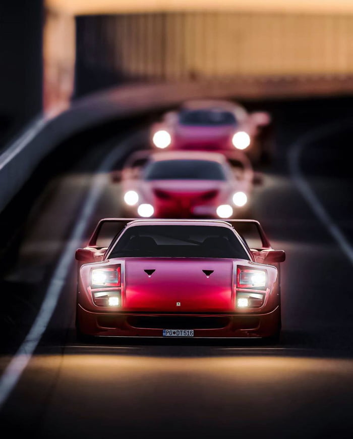 Ferrari lights: F40 - F50 - ? - 9GAG