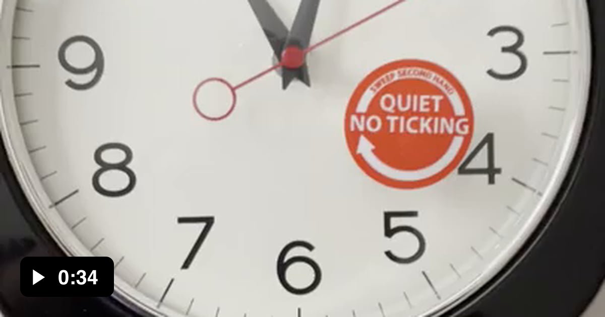Clock with a “sweep second hand” that ticks, despite the label - 9GAG
