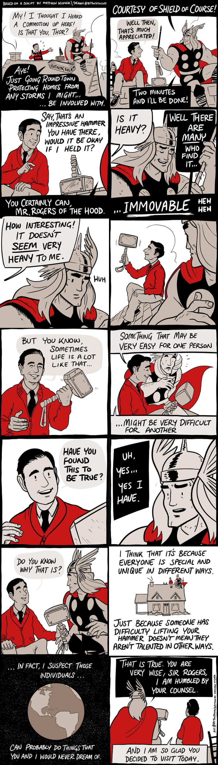 Mr Rogers Meets Thor (by Matthew Wisner and art by @ByTwistwood) - 9GAG
