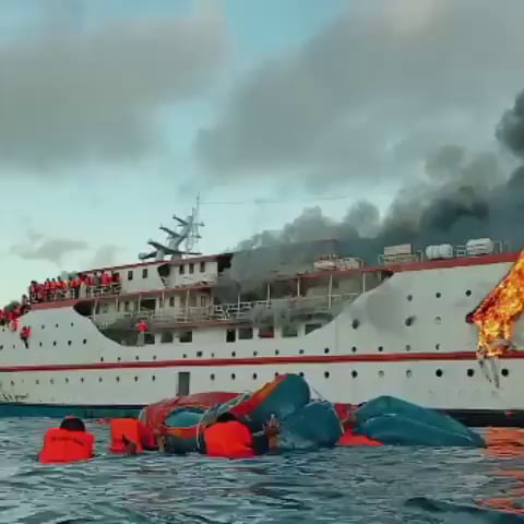 The ship carrying hundreds of passengers reportedly experienced a fire ...