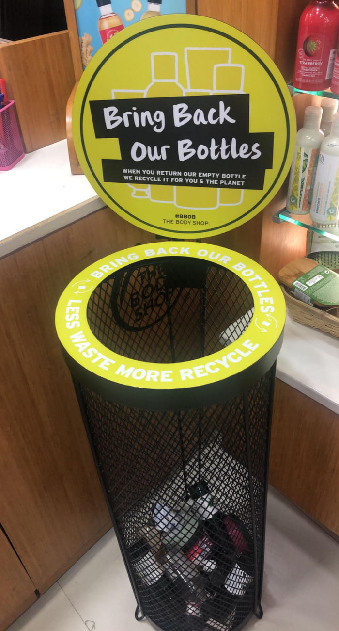 “The Body Shop” encouraging recycling - 9GAG