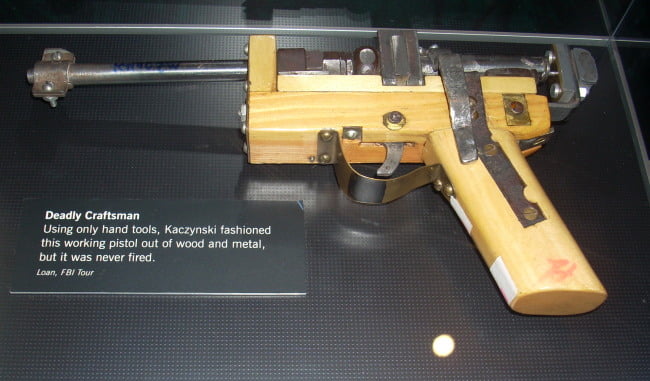 Unabomber/Ted Kaczynski's Homemade Handgun - 9GAG
