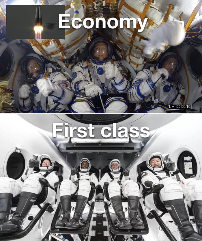 Seems like NASA finally upgrade to First class - 9GAG