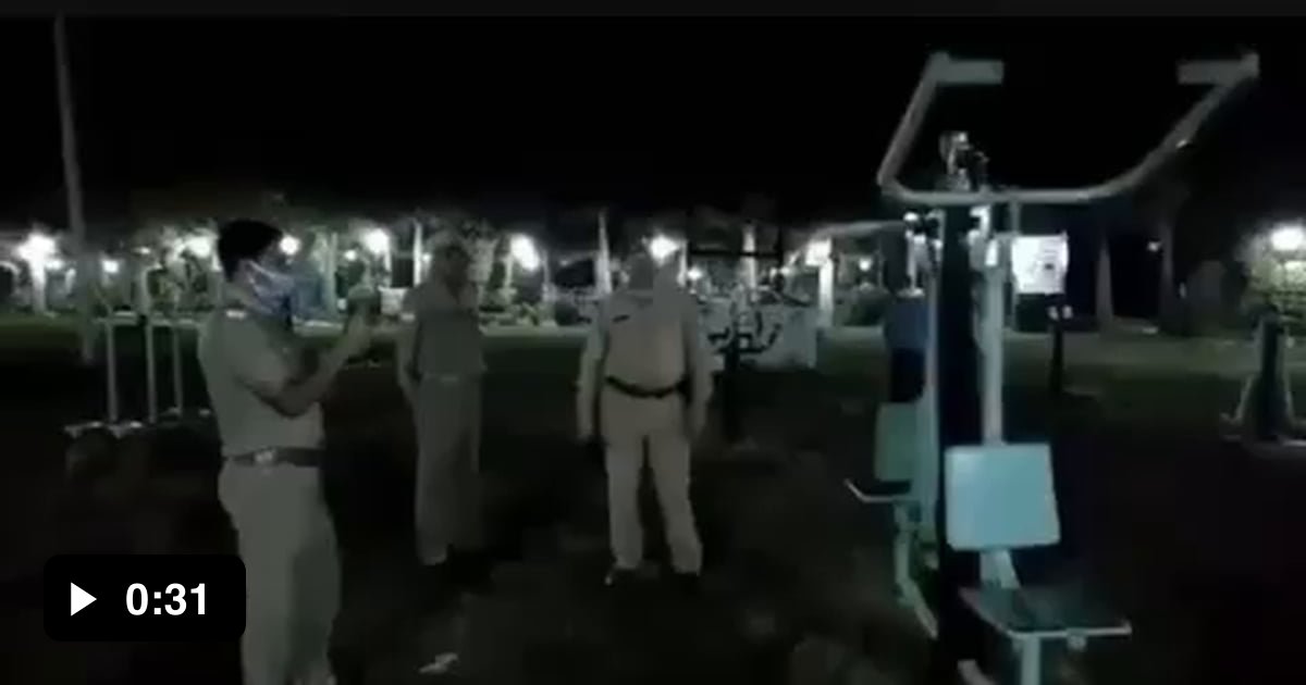 Indian Police letting a ghost exercise. - 9GAG