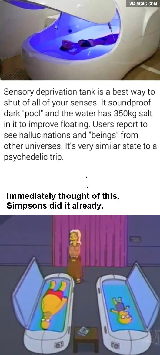 Sensory deprivation tank - Simpsons - 9GAG