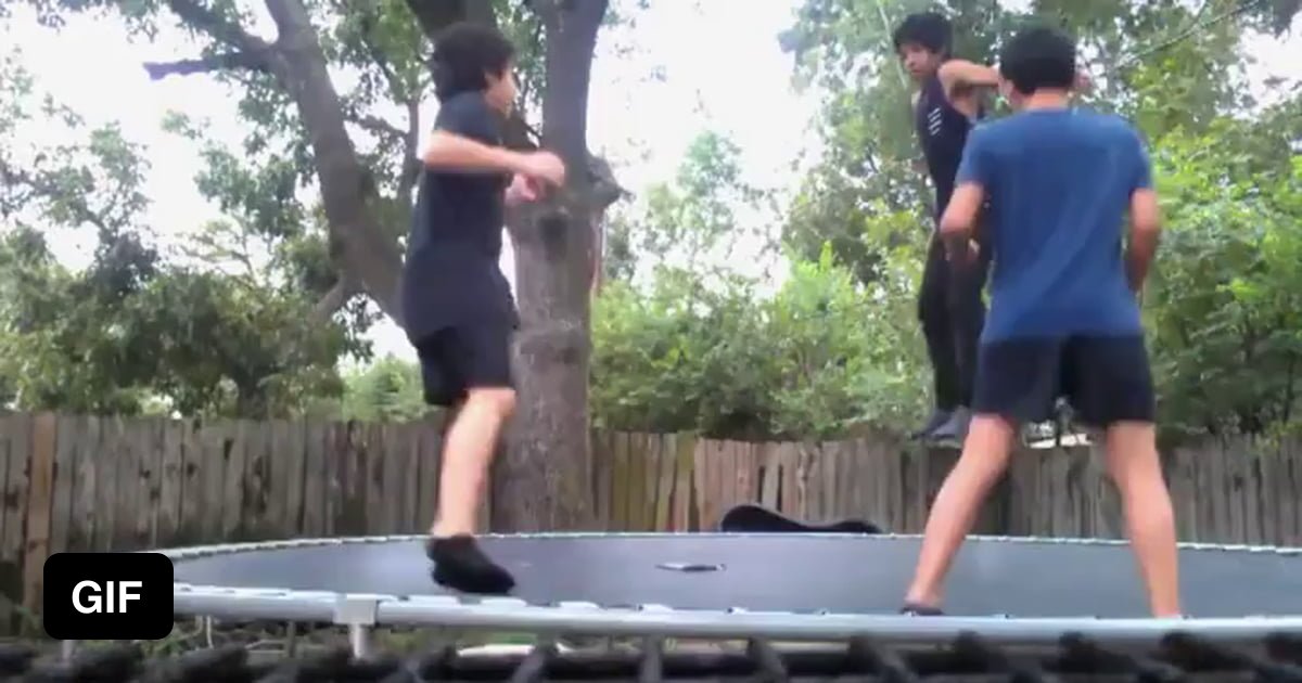 Trampoline backflip - 9GAG