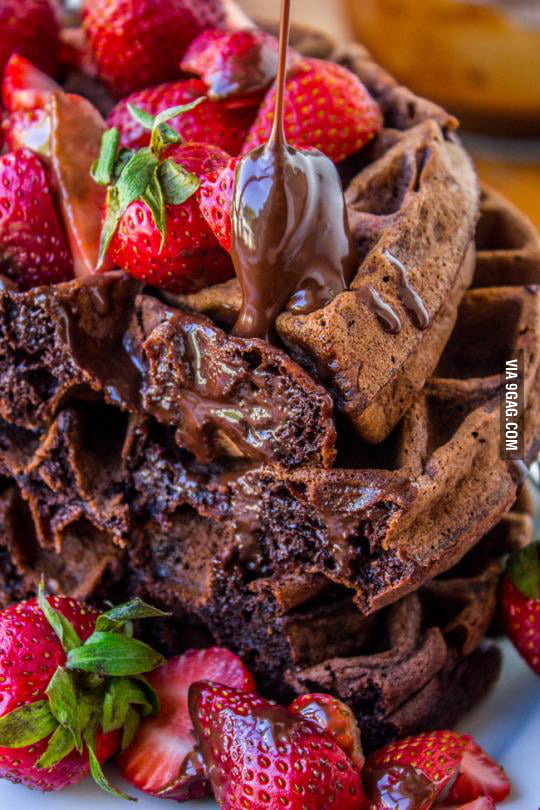 Dark Chocolate Waffles - 9GAG