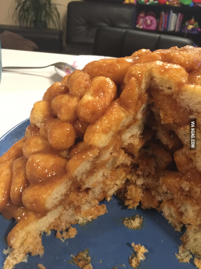 Russian homemade cake, corn puffs with melted caramel and butter - 9GAG