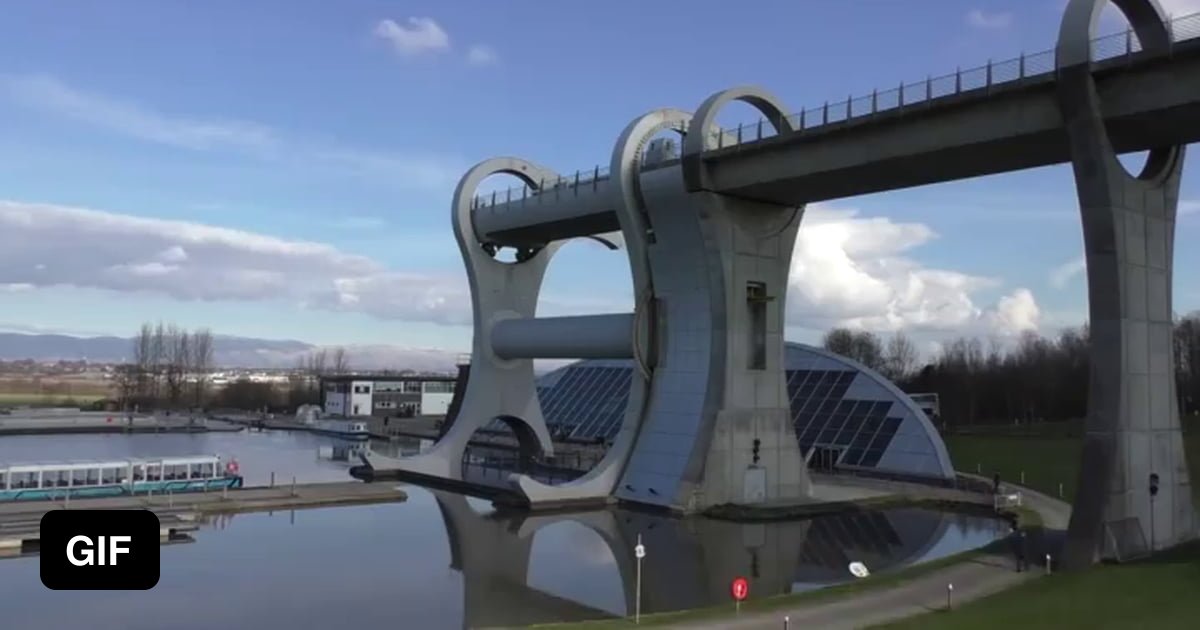 The Falkirk Wheel - 21st century circular bridge - 9GAG