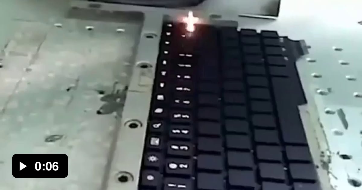 How these keys are printed onto a keyboard with a laser - 9GAG