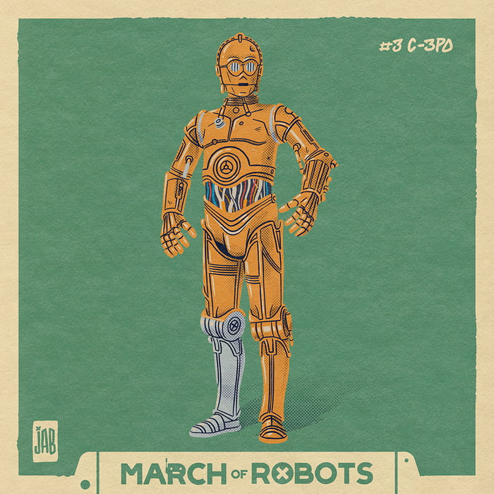 March of Robots day 3 C-3PO from Star Wars - 9GAG