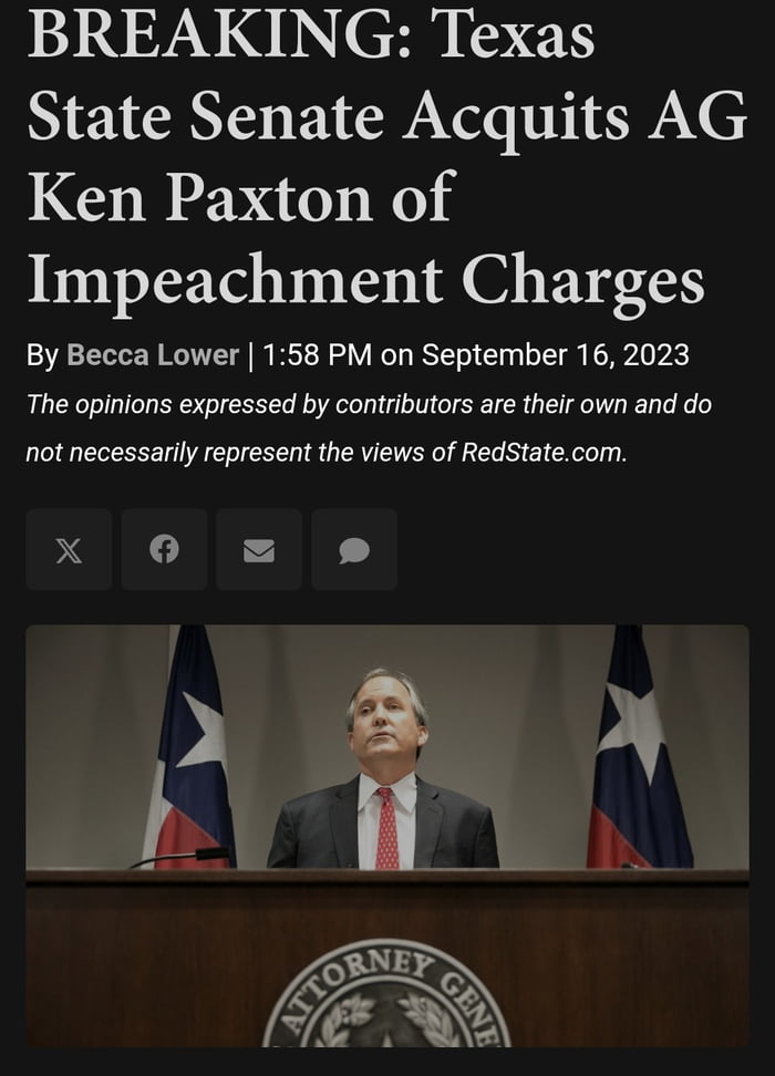 Ken Paxton is back. - 9GAG