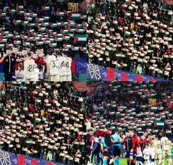 CA Osasuna fans at the stadium today heart warming - 9GAG