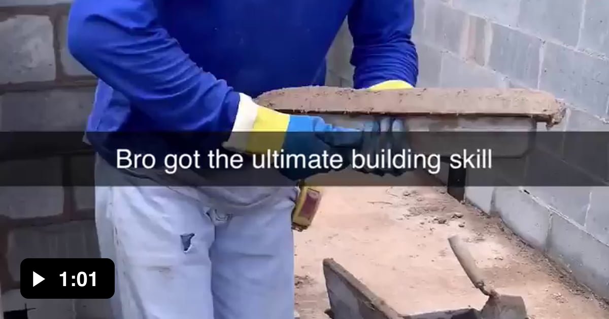 This builder laying mortar - 9GAG