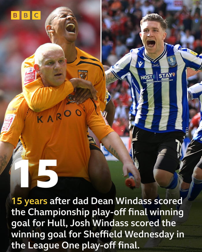 15 years after dad Dean Windass scored the Championship play-off final ...