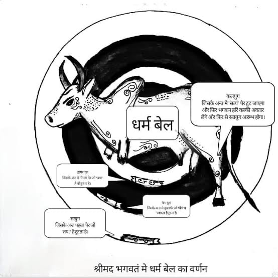 The bull of dharma. As you can see , it has lost 3 legs(after 3 yugas ...