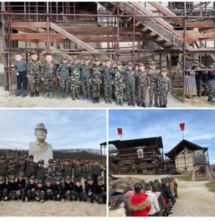 Future generations of Albanian terrorists. Kosovo Albanian kids wearing ...