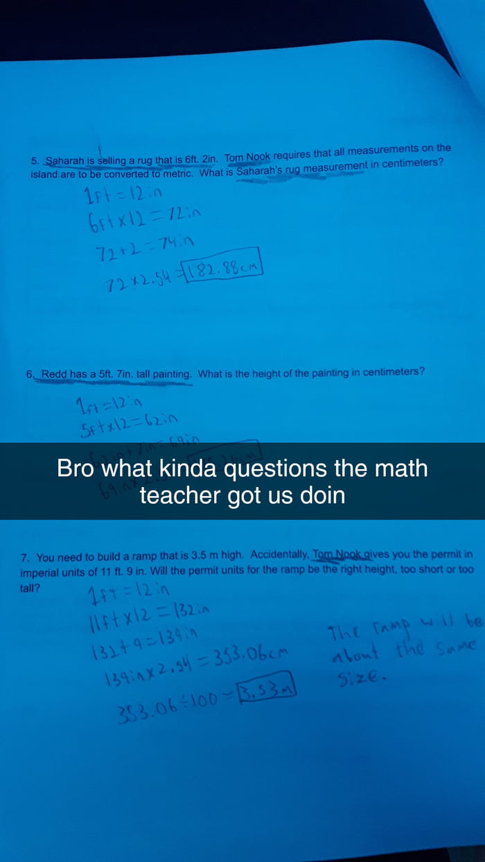 Bro what kinda math the teacher got us doin - 9GAG