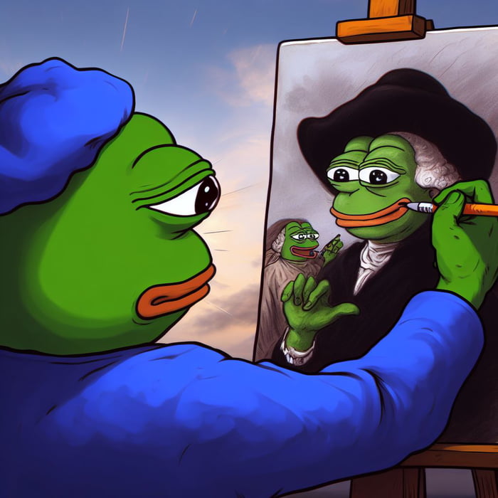 Pepe drawing a meme - 9GAG