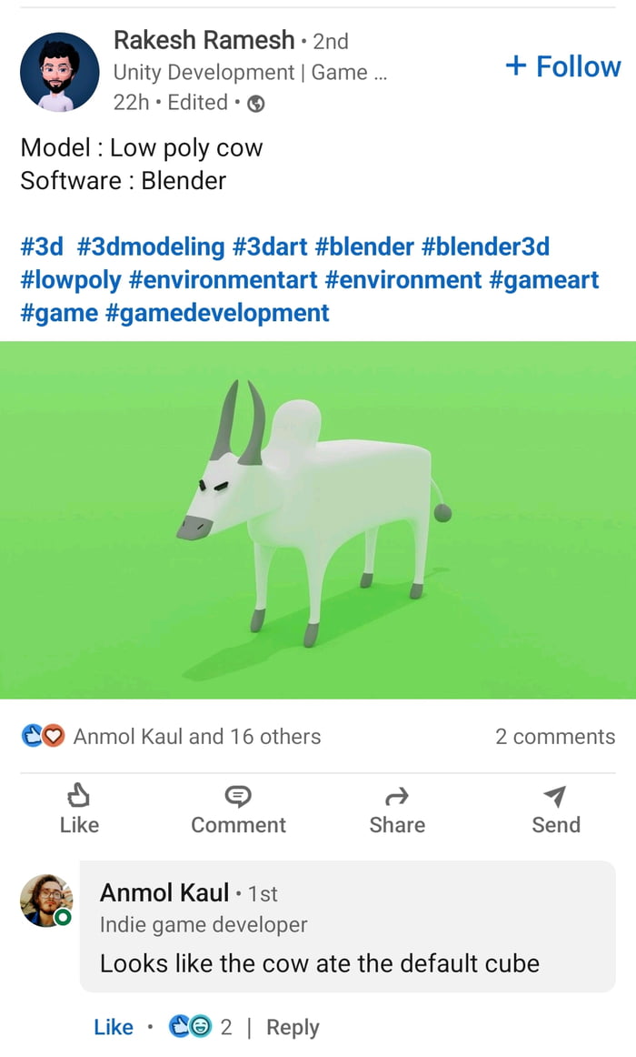 Holy Cow, eater of the cubes - 9GAG