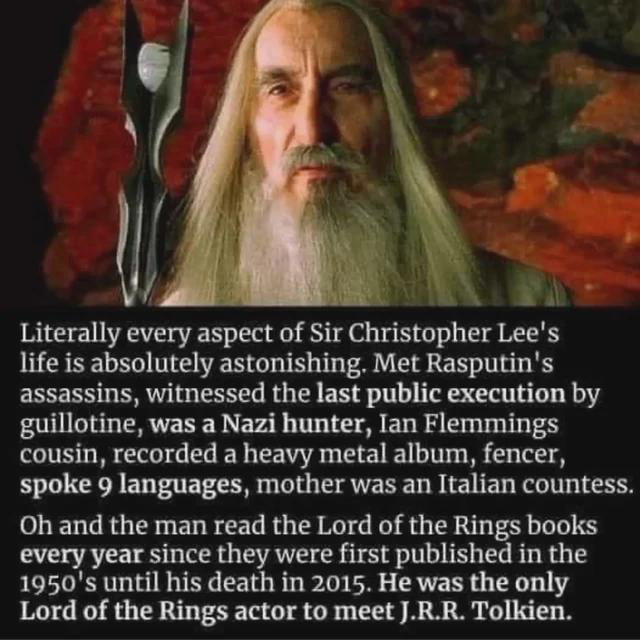 Sir Christopher Lee - 9GAG