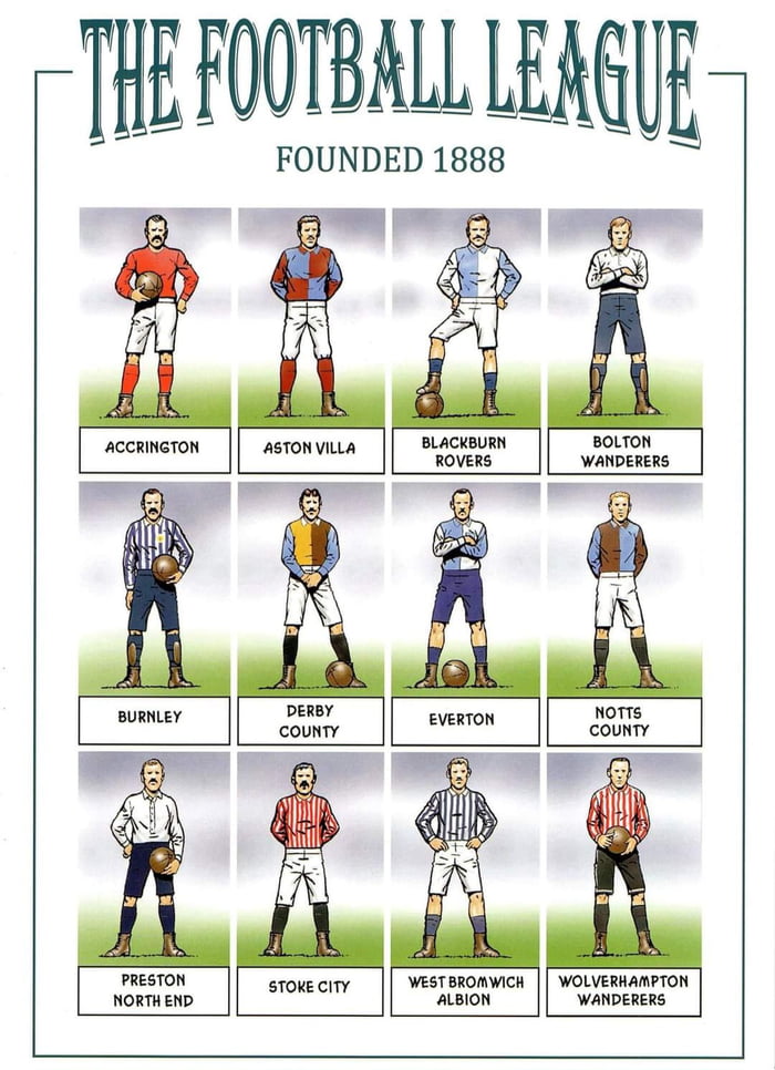The 12 founding members of The Football League - 9GAG
