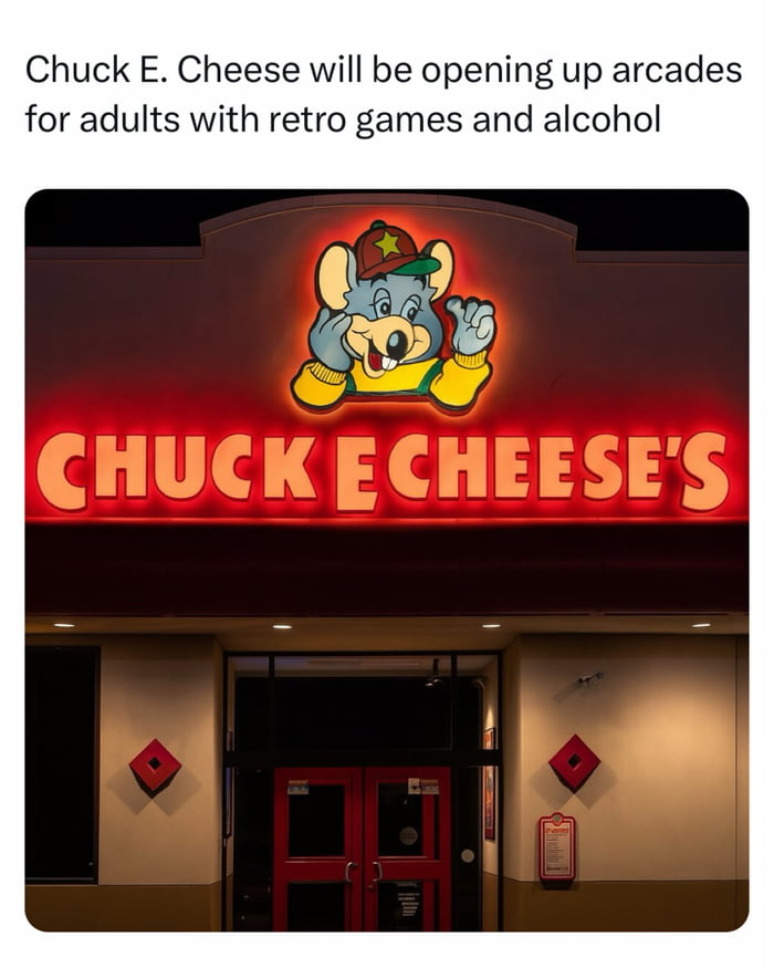 Chuck E. Cheese is all grown up now. - 9GAG
