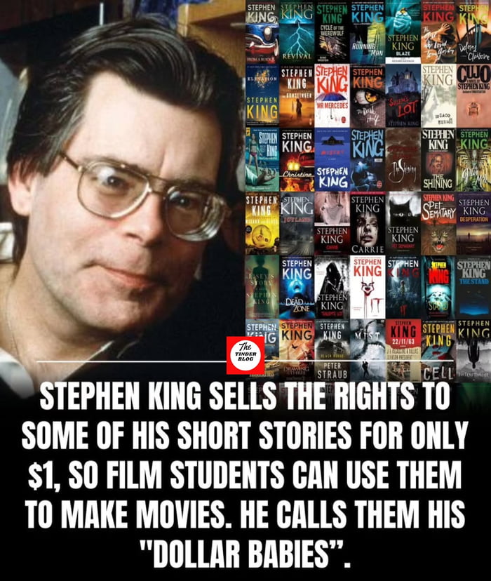 Stephen King's "Dollar Babies" program is a testament to his generosity ...