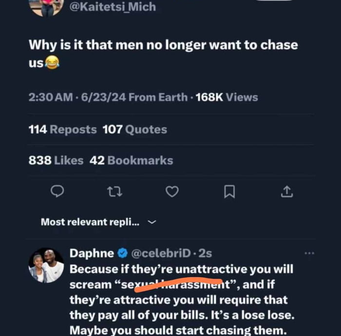 Someone offered a blunt explanation - 9GAG