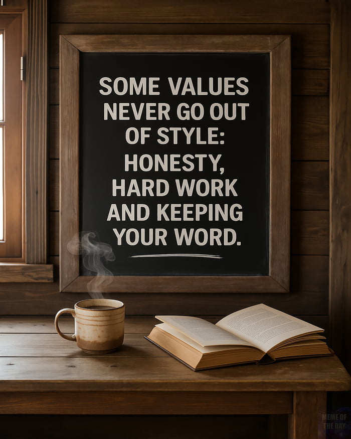 Some values truly never go out of style. Honesty, hard work, and ...