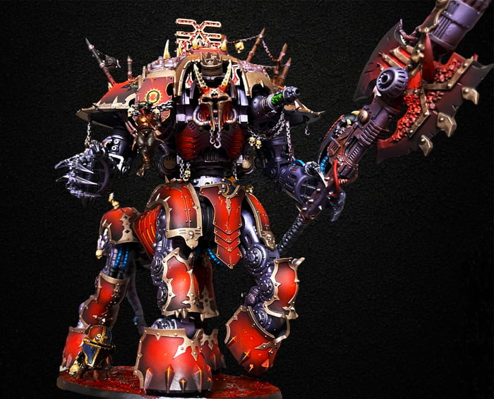 World Eaters Chaos knight Rampager No.8 completed. - 9GAG