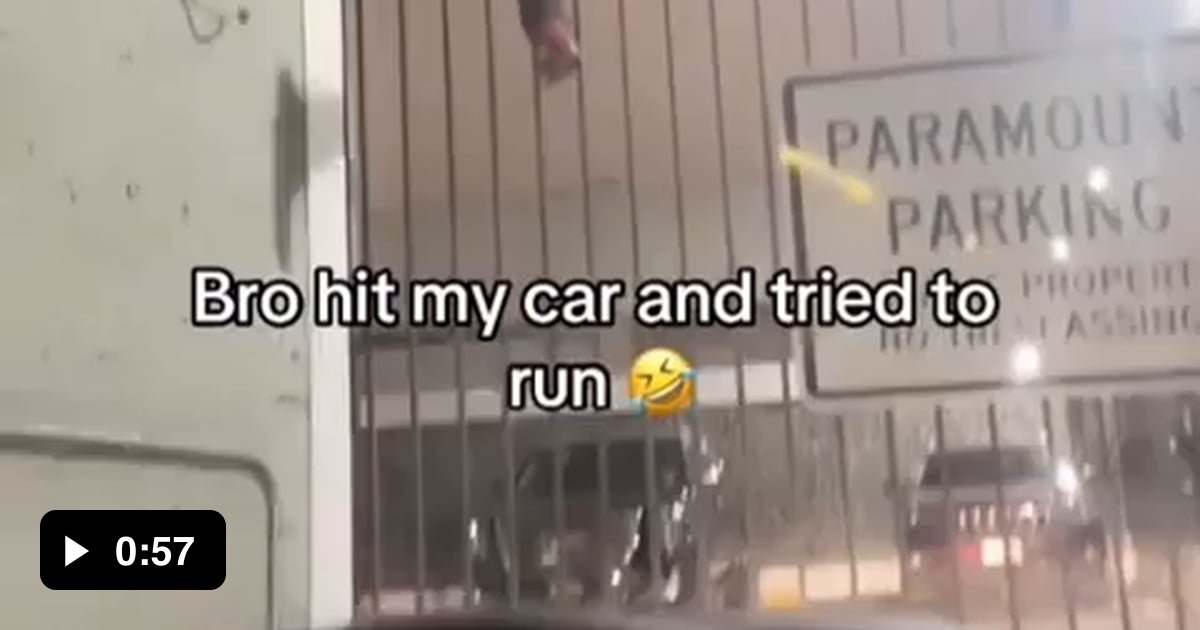 Guy in car watching someone try to flee - 9GAG