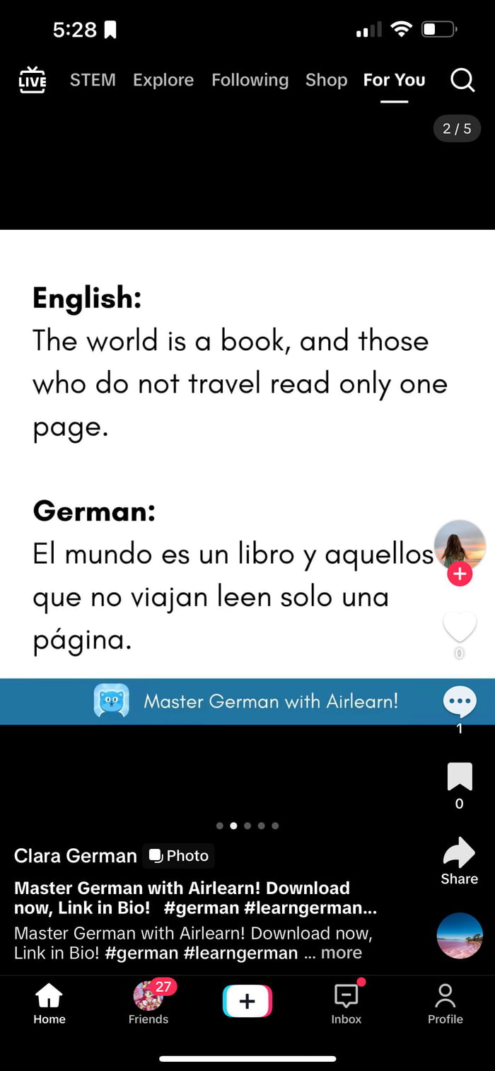 This ad for a German learning app…that isn’t even in German. - 9GAG