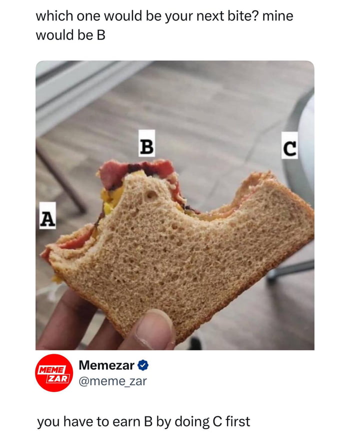 Making life-altering decisions, one bite at a time - 9GAG