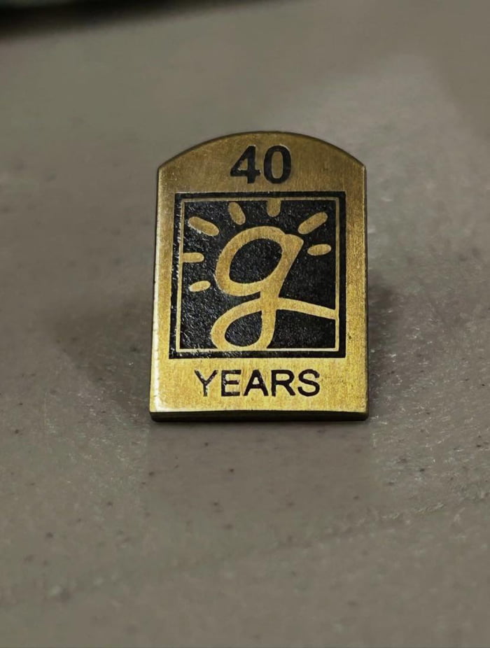 Celebrating 40 years of dedication and service! What an achievement. - 9GAG