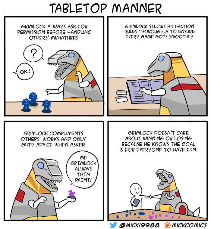Be like Grimlock at the gaming table. - 9GAG