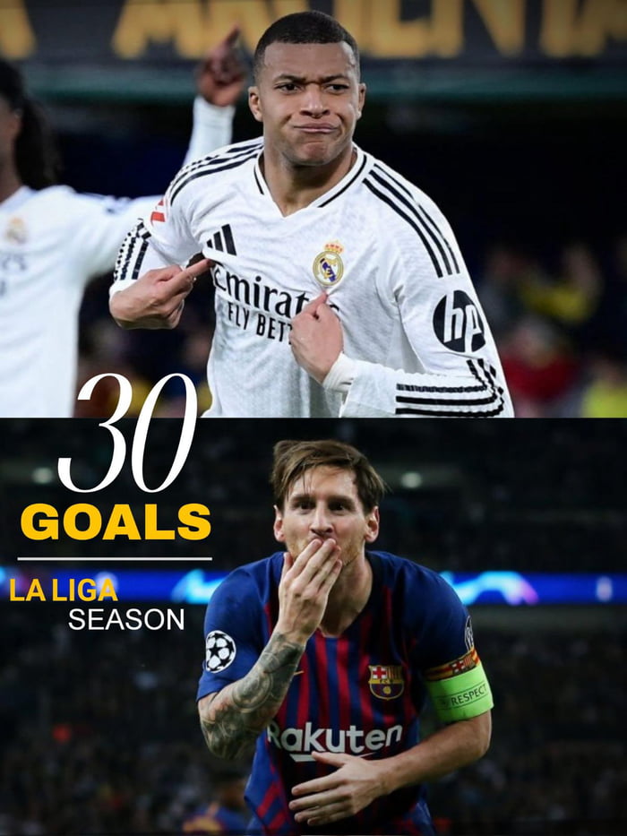 Kylian Mbappe becomes the first player to score 30 or more goals since Lionel Messi in the 20/21 ...