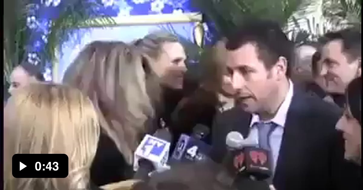 Adam Sandler blow away by tall Australian reporter when he suddenly ...