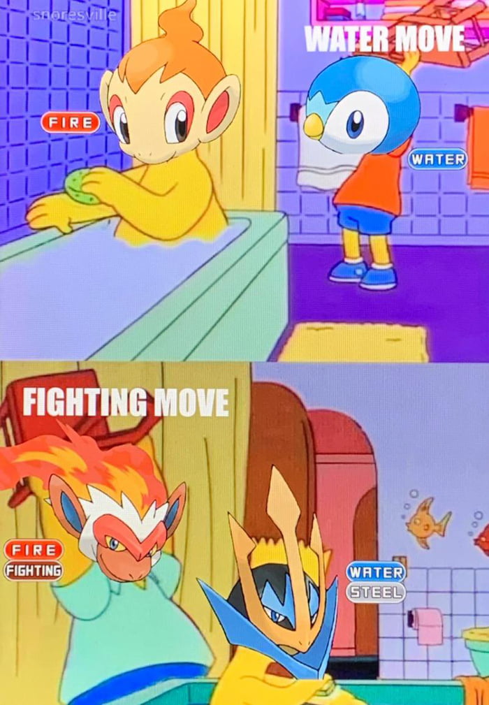 Empoleon suffers from being weak from both infernape and torterra - 9GAG