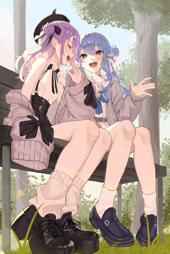 Park Bench Towa and Suisei - 9GAG