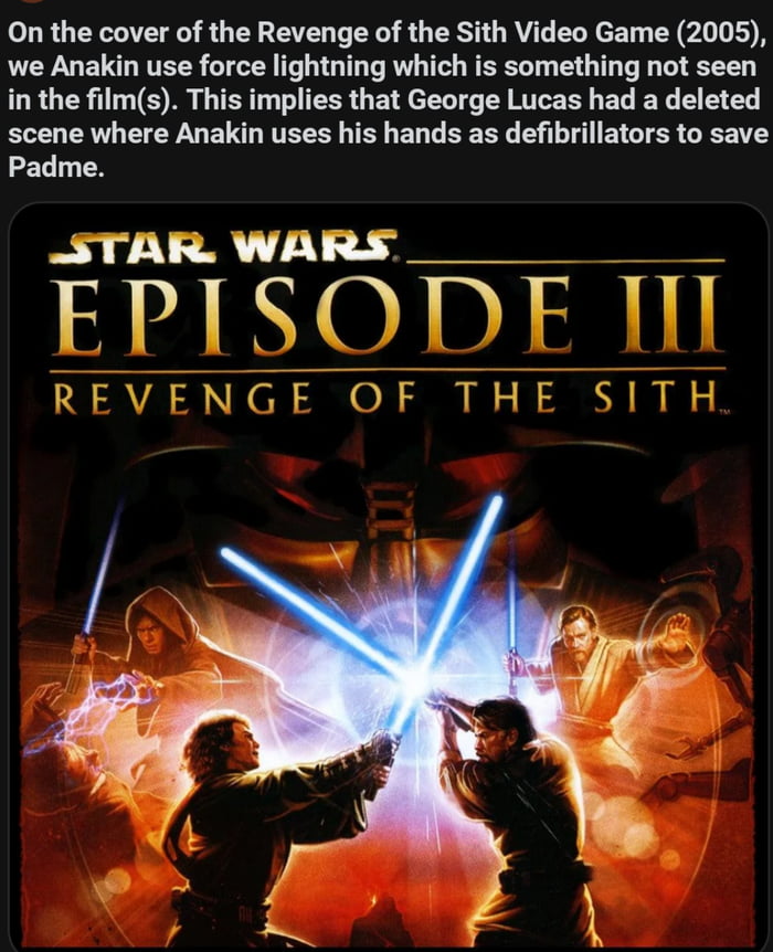 *we see Anakin use force lightning - 9GAG