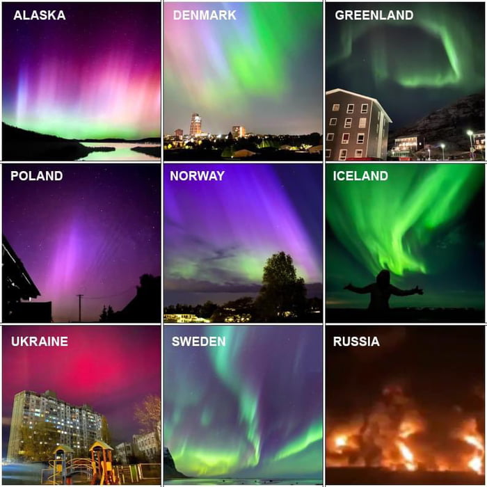 Aurora Borealis last Friday - 9GAG