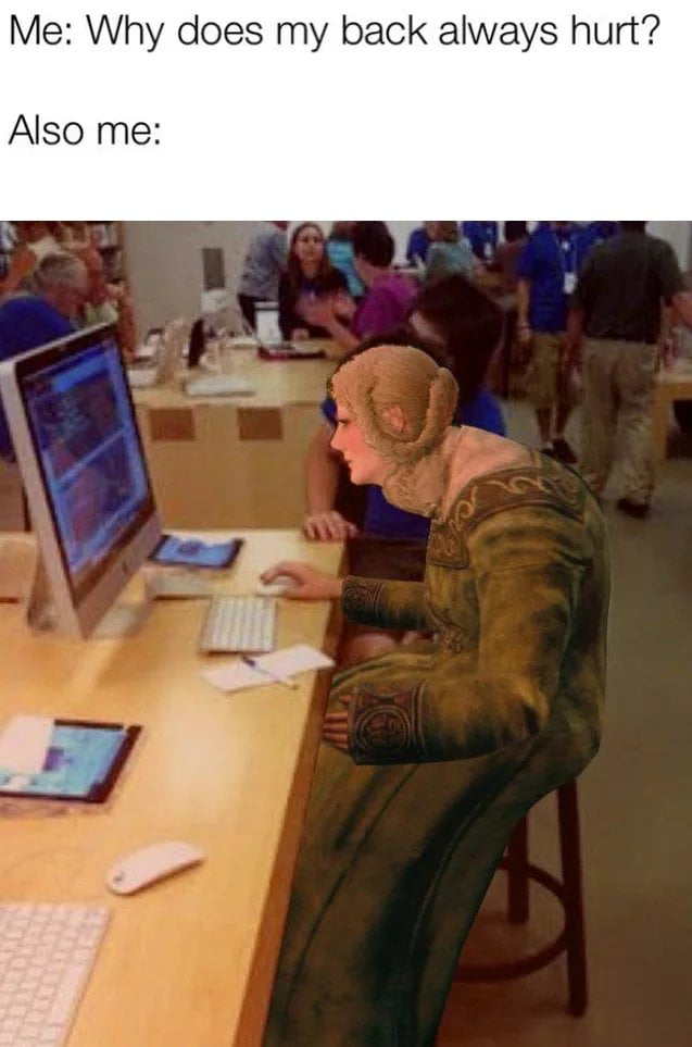 Reminder to sit straight - 9GAG