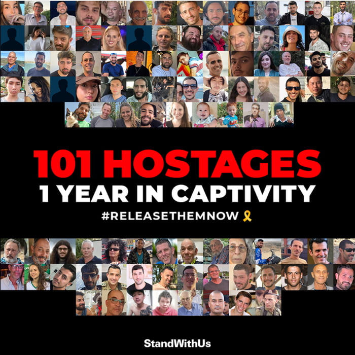 1 year ago today, October 7th, Palestinians invaded Israel, butchered ...