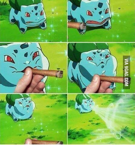 Bulbasaur uses Smoke. - 9GAG