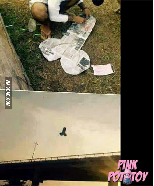 This kite is legendary Credits to pink pototoy - 9GAG