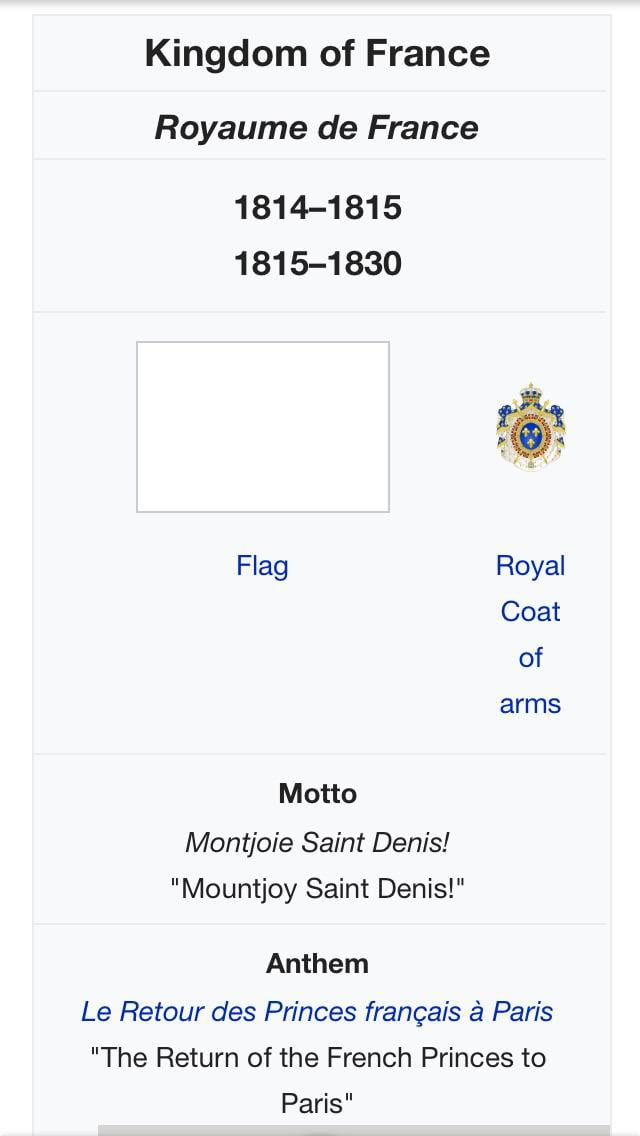 Reminder that the French flag was literally just a white flag for 15 ...