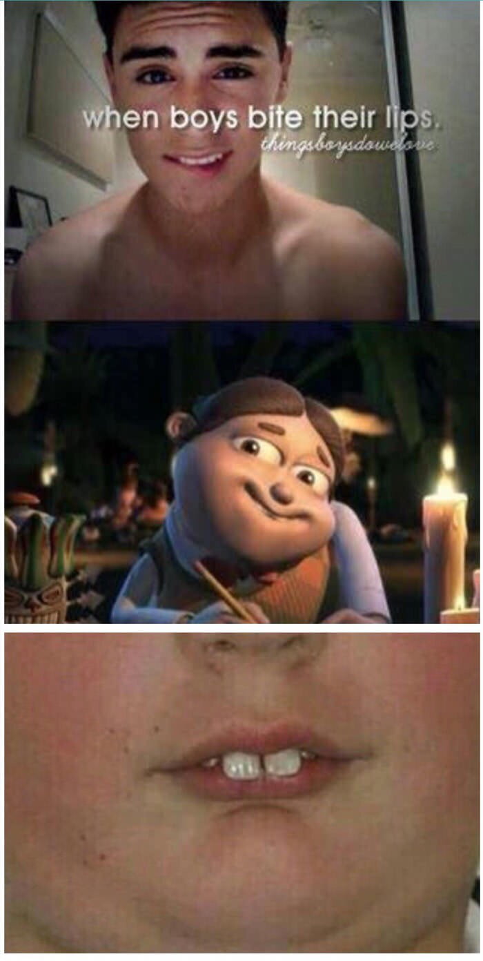 When Boys Bite Their Lips - 9GAG