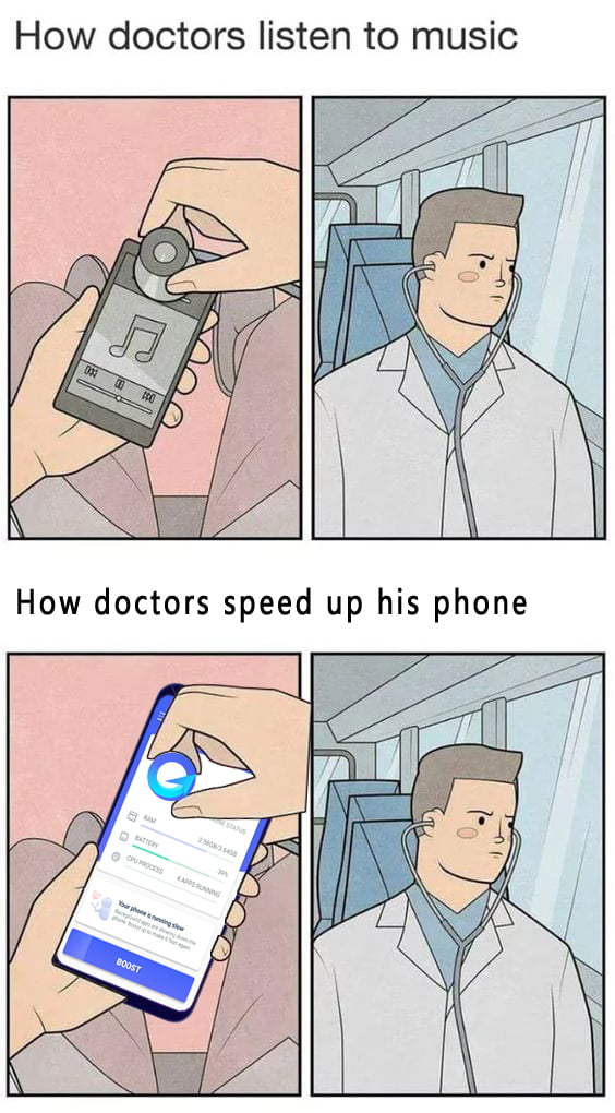 【updated version】How doctors listen to the music - 9GAG